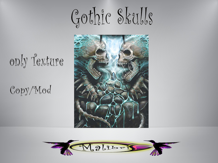 Second Life Marketplace Gothic Skulls